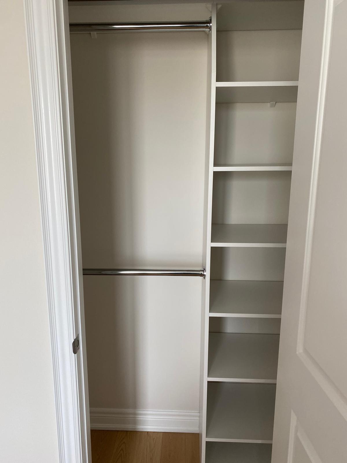 Reach-in closet - Double Dowel Closet Organizers